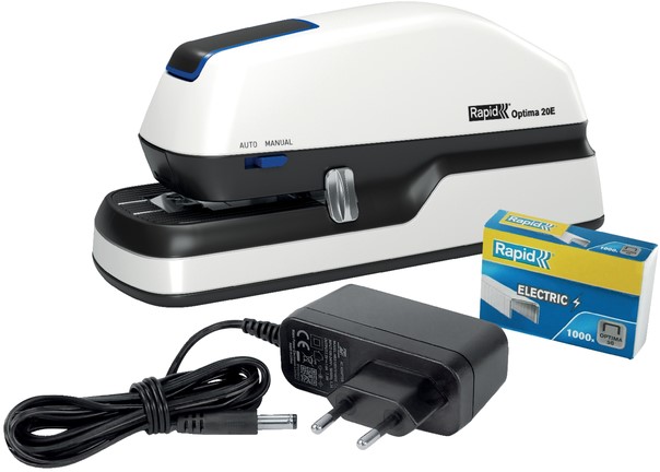 Nietmachine elektrisch Rapid Optima 20 20vel zilver/zwart Muldi BE